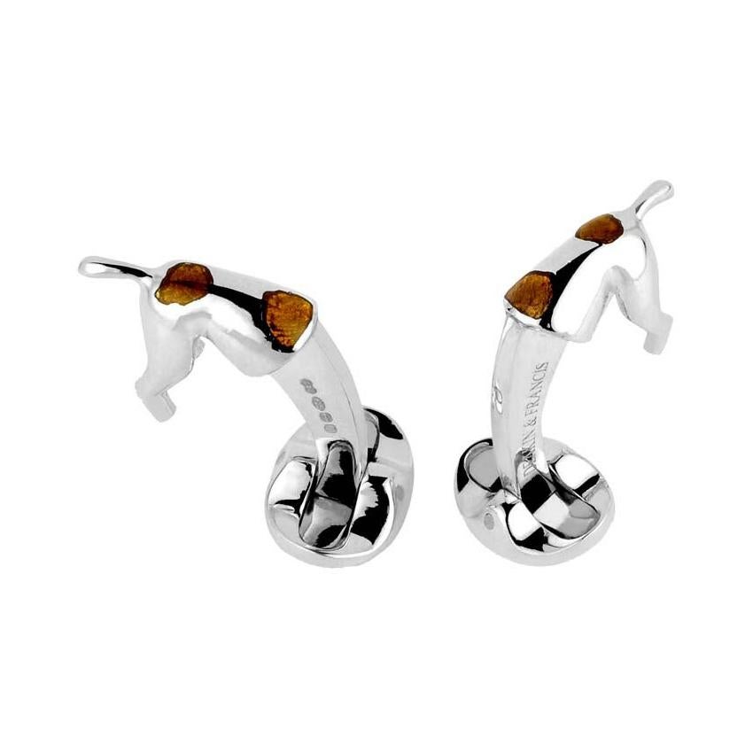 Deakin and Francis Sterling Silver Labrador Dog Cufflinks at 1stDibs