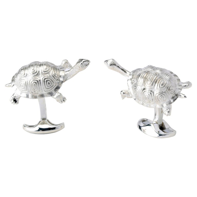 Deakin and Francis Sterling Silver Galapagos Tortoise Cufflinks For ...