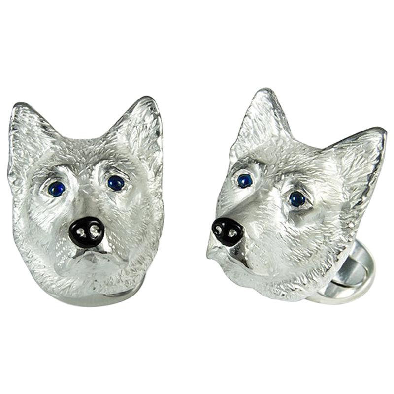Deakin and Francis Sterling Silver Labrador Dog Cufflinks at 1stDibs