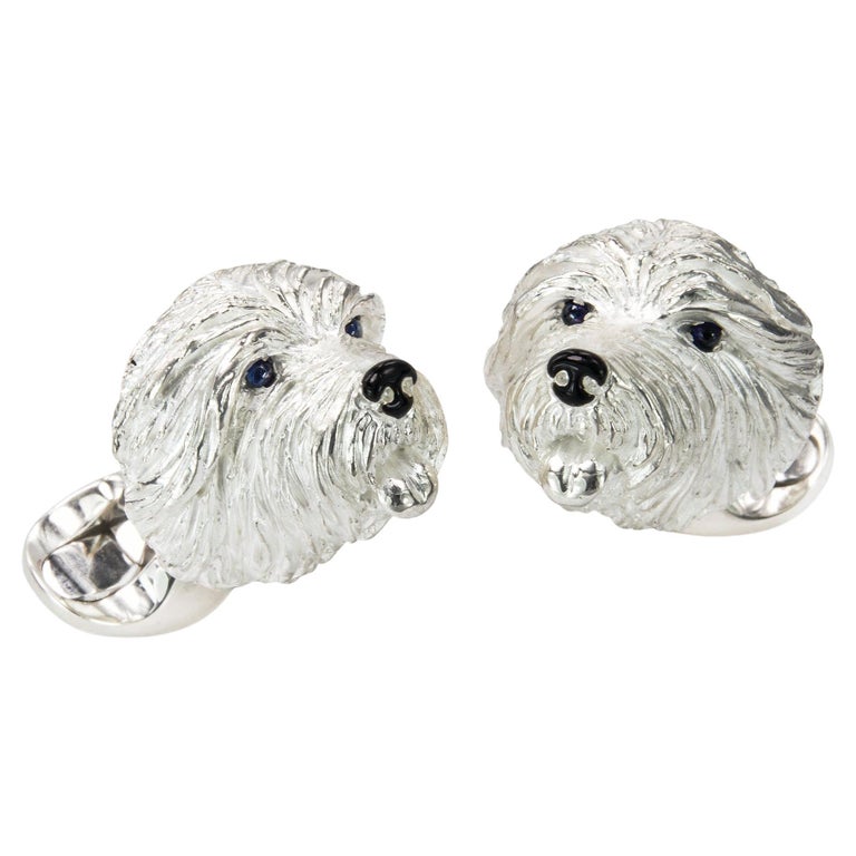 Deakin and Francis Sterling Silver Old English Sheep Dog Cufflinks For ...