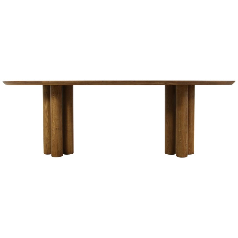 *Deal for Josh* Modern Dining Room Table Solid Oak Pedestal 213x91x77cm ...