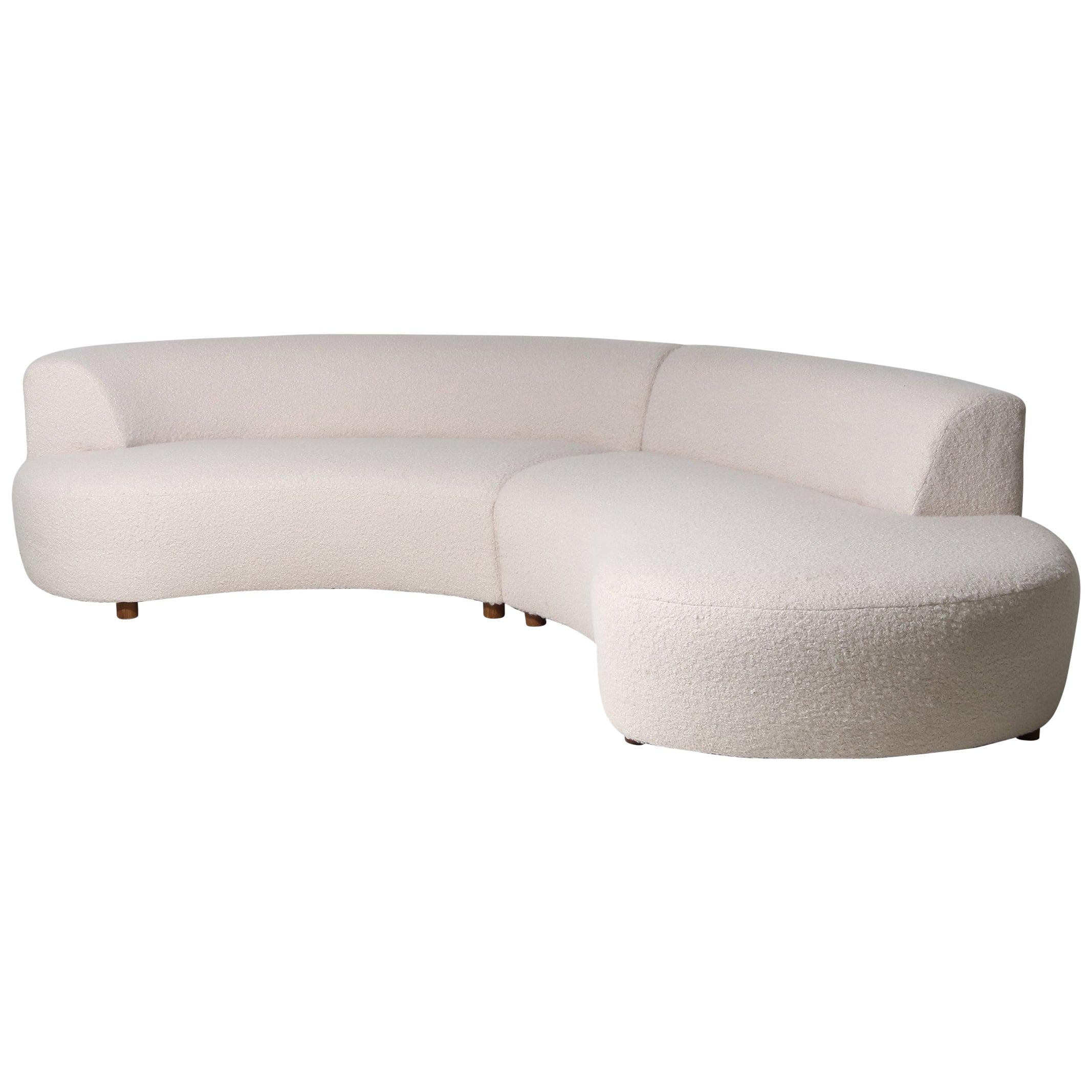 *Deal for Vivian* 2x Modular Curved Sofa with Teddy Fur Boucle and ...