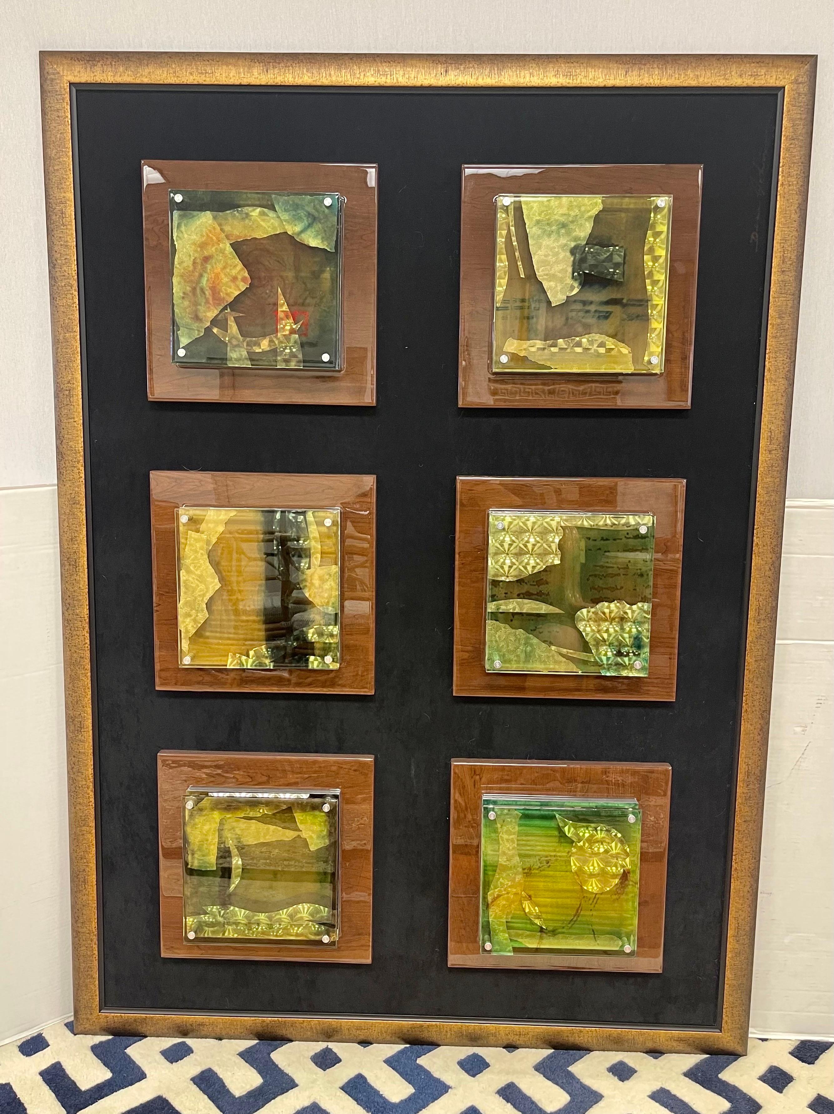 Dean Johnson Signed Acrylic and Resin Sculpture Abstract Contemporary ...