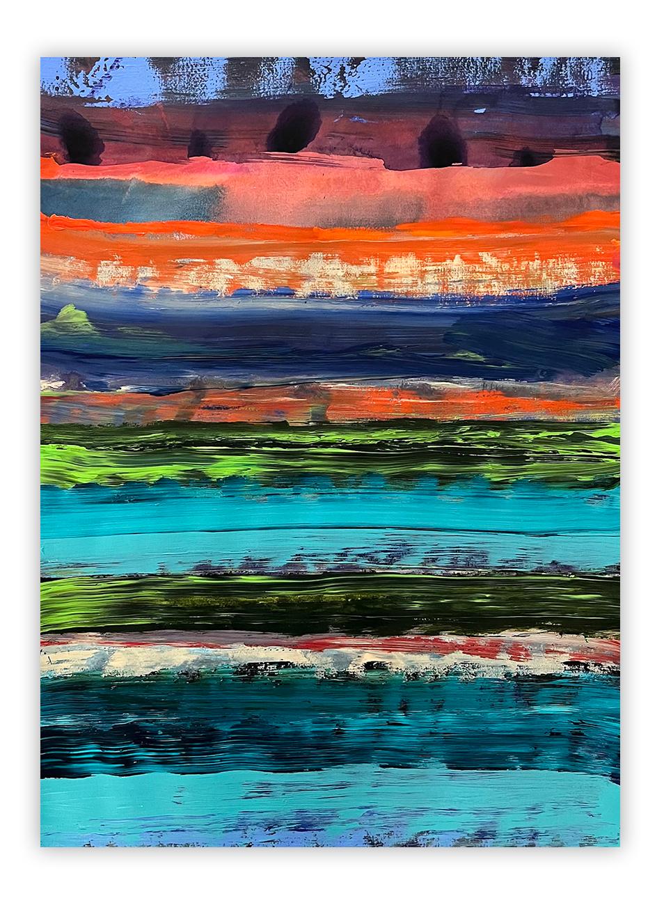 Deanna Sirlin - Refracting (Abstract painting) For Sale at 1stDibs