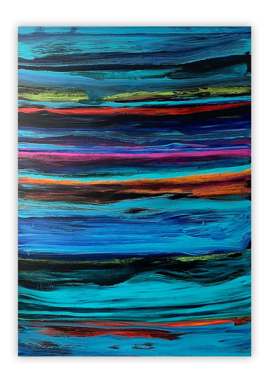 Deanna Sirlin - River (Abstract painting) For Sale at 1stDibs