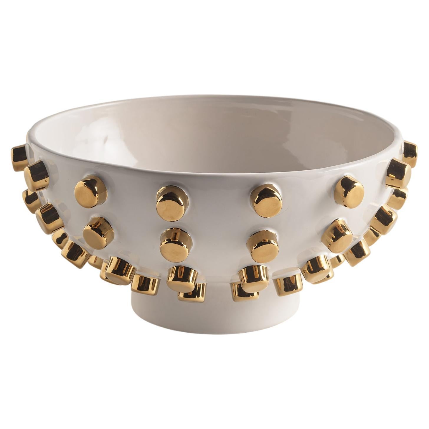 Carter Acrylic Bowl Brushed Gold Large at 1stDibs