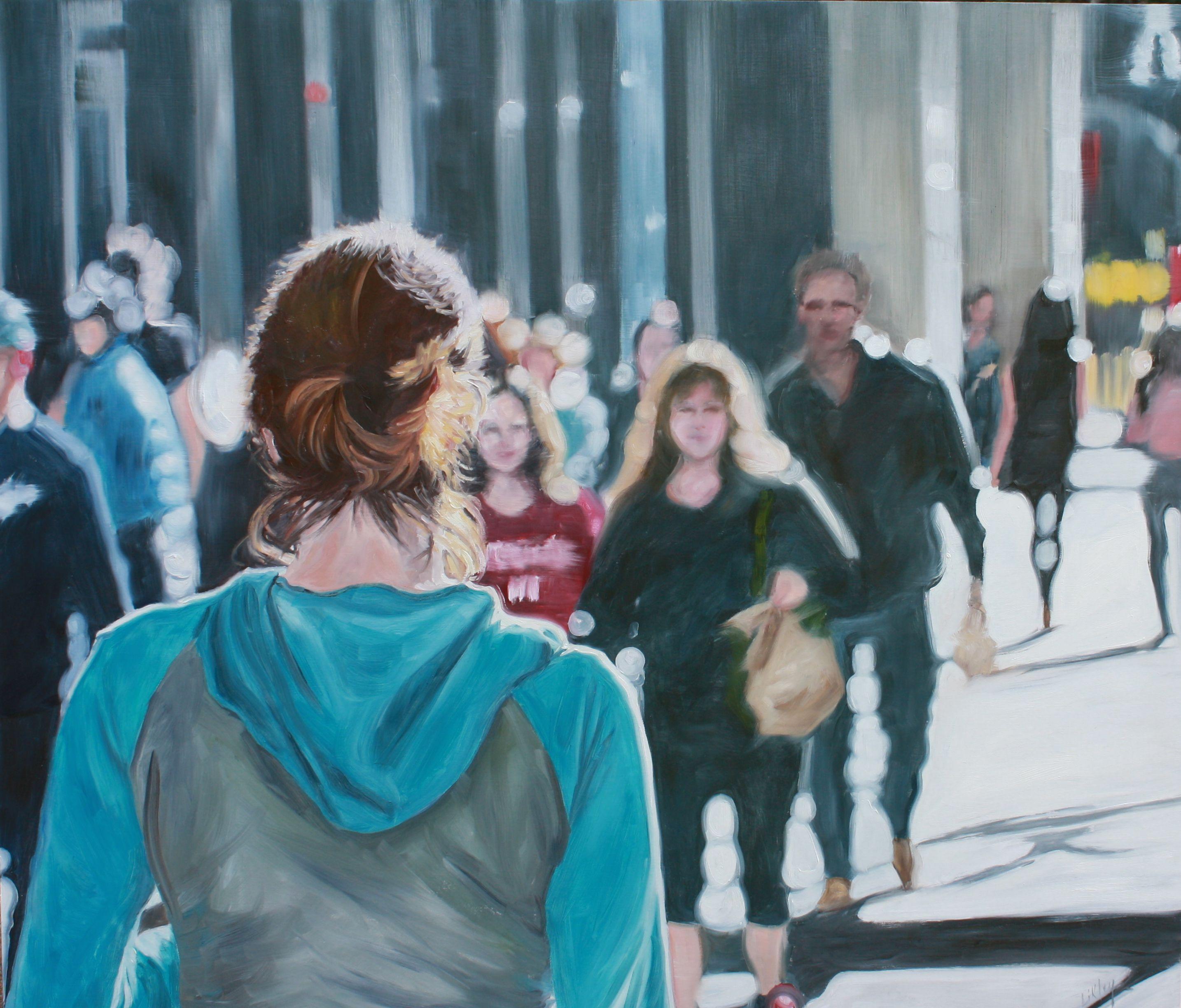 Debbie Pacheco - Veiled, Painting, Oil on Wood Panel For Sale at 1stDibs