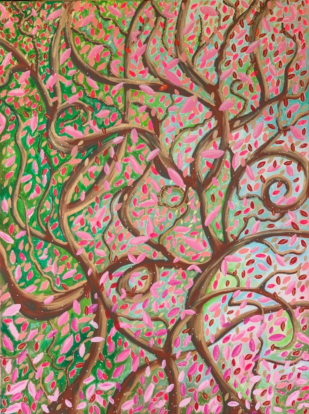 Debbie Pakzaban - Spring Snow, Acrylic, Contemporary Art, Abstract ...