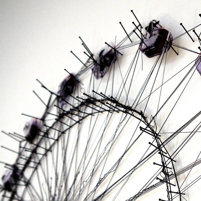 Debbie Smyth - Ferris Wheel -experimental monochromatic thread and pins ...