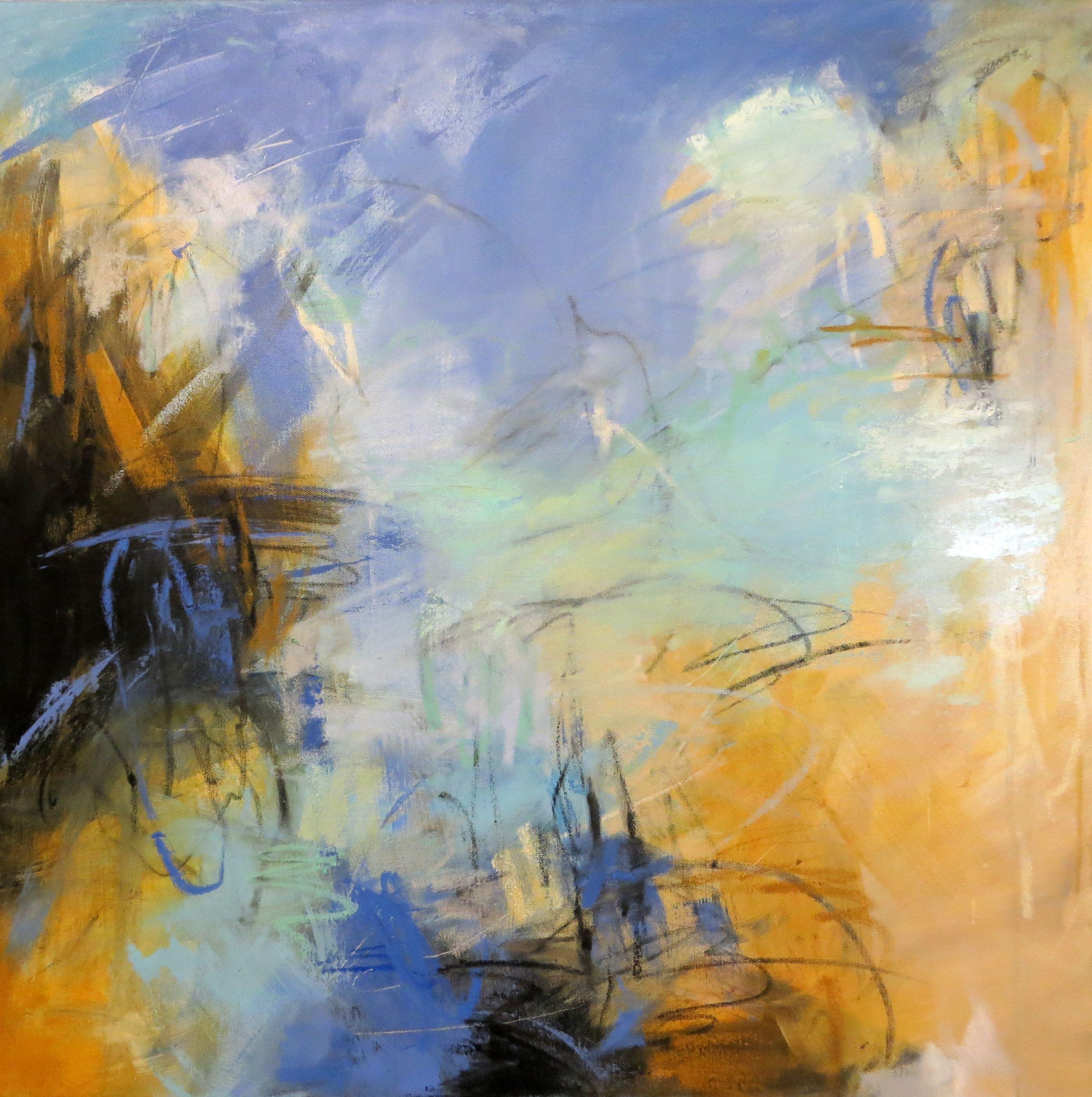 Debora Stewart - Summer Garden, Painting, Acrylic on Canvas For Sale at ...