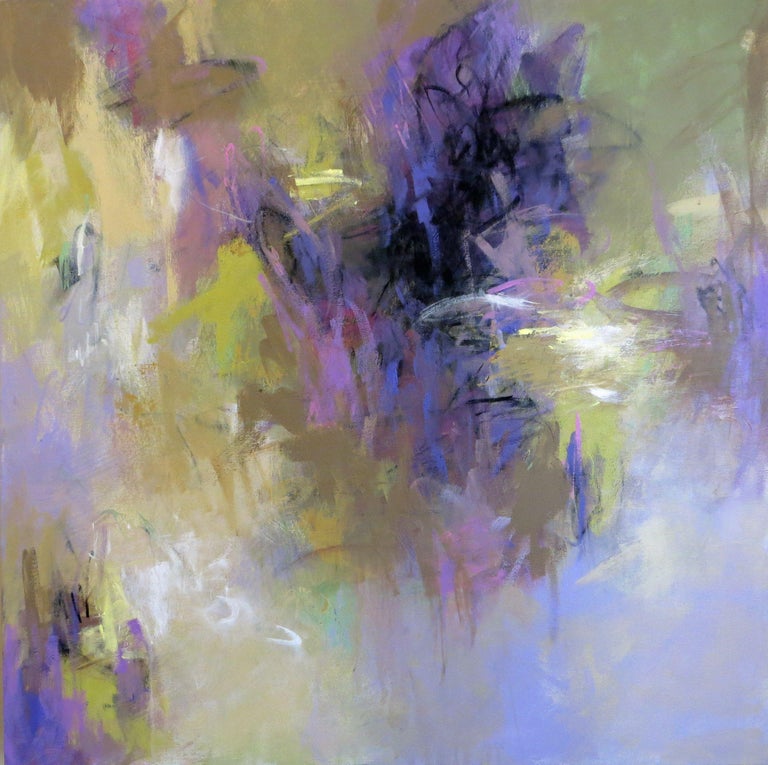 Debora Stewart - Lavender Garden, Painting, Acrylic on Canvas For Sale ...
