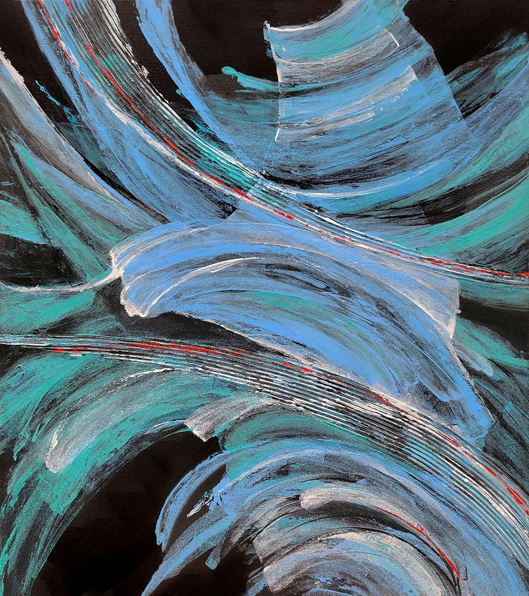 Deborah Bigeleisen - Dancing Waters 36 X 32 For Sale at 1stDibs