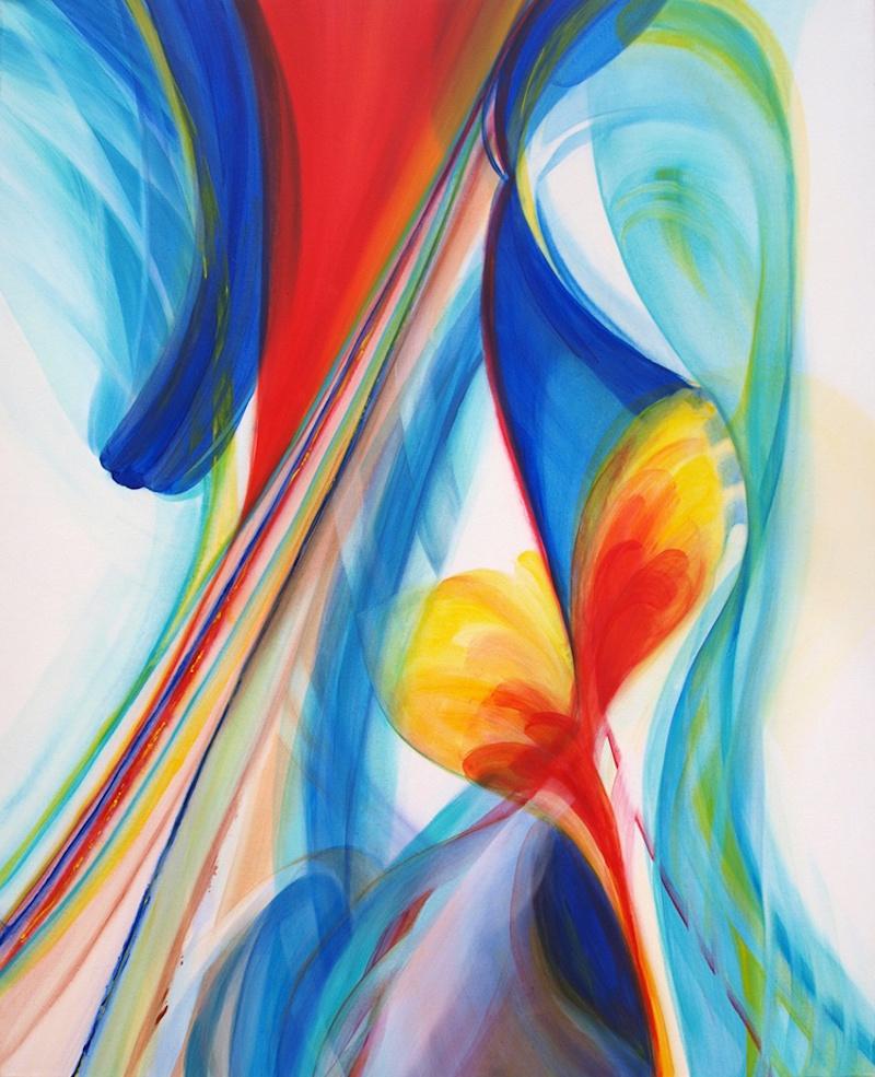 Nancy Rutter - Overlook Hill (Large Colorful Abstract Landscape in ...