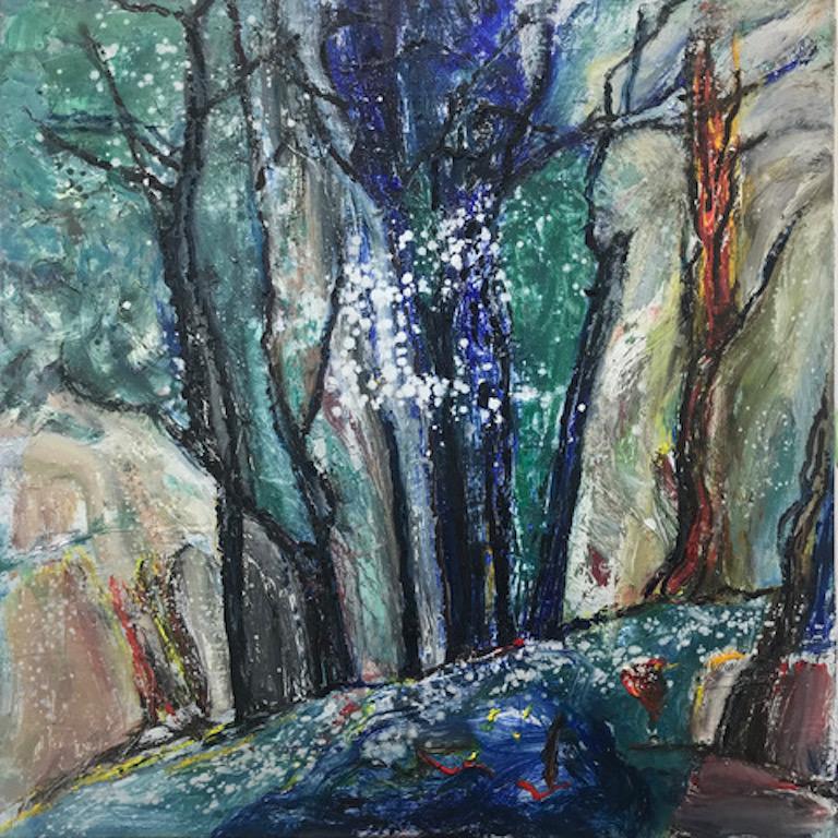 Deborah Freedman - A Better World 35, blue and green abstract For Sale ...