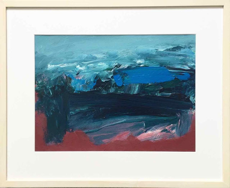 Deborah Lanyon - Gara Rock: Small, Abstract, Gestural Painting in Red ...