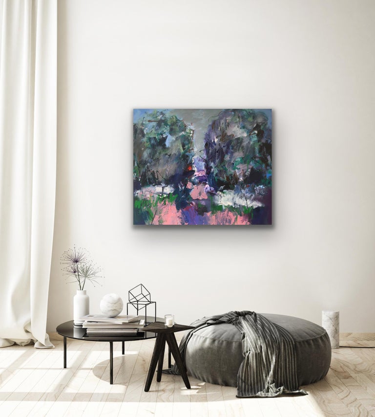 Deborah Lanyon - Richmond Park IV: Painting on canvas of Summer in the ...