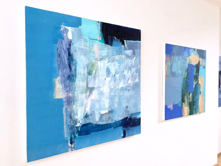 Deborah Lanyon - The Souk: Blue Abstract Painting by Deborah Lanyon For ...
