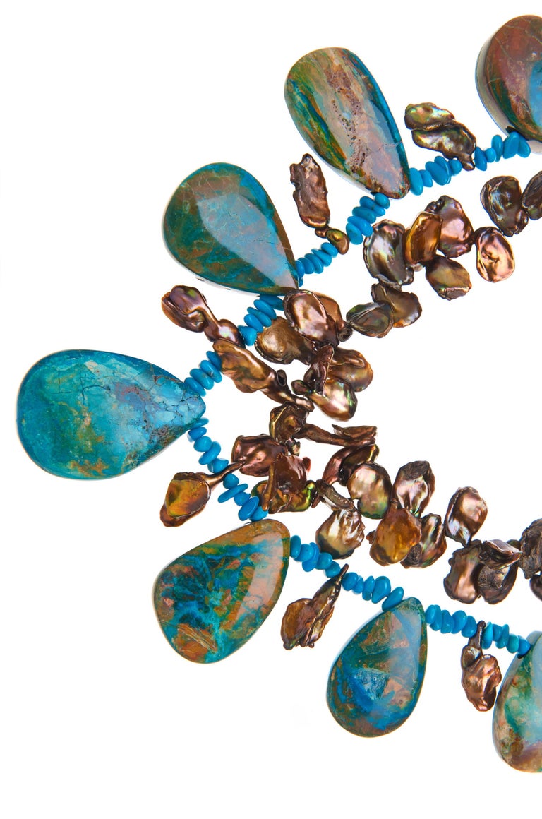 Deborah Liebman Chinese Opal Sleeping Beauty Turquoise Pearl Silver ...