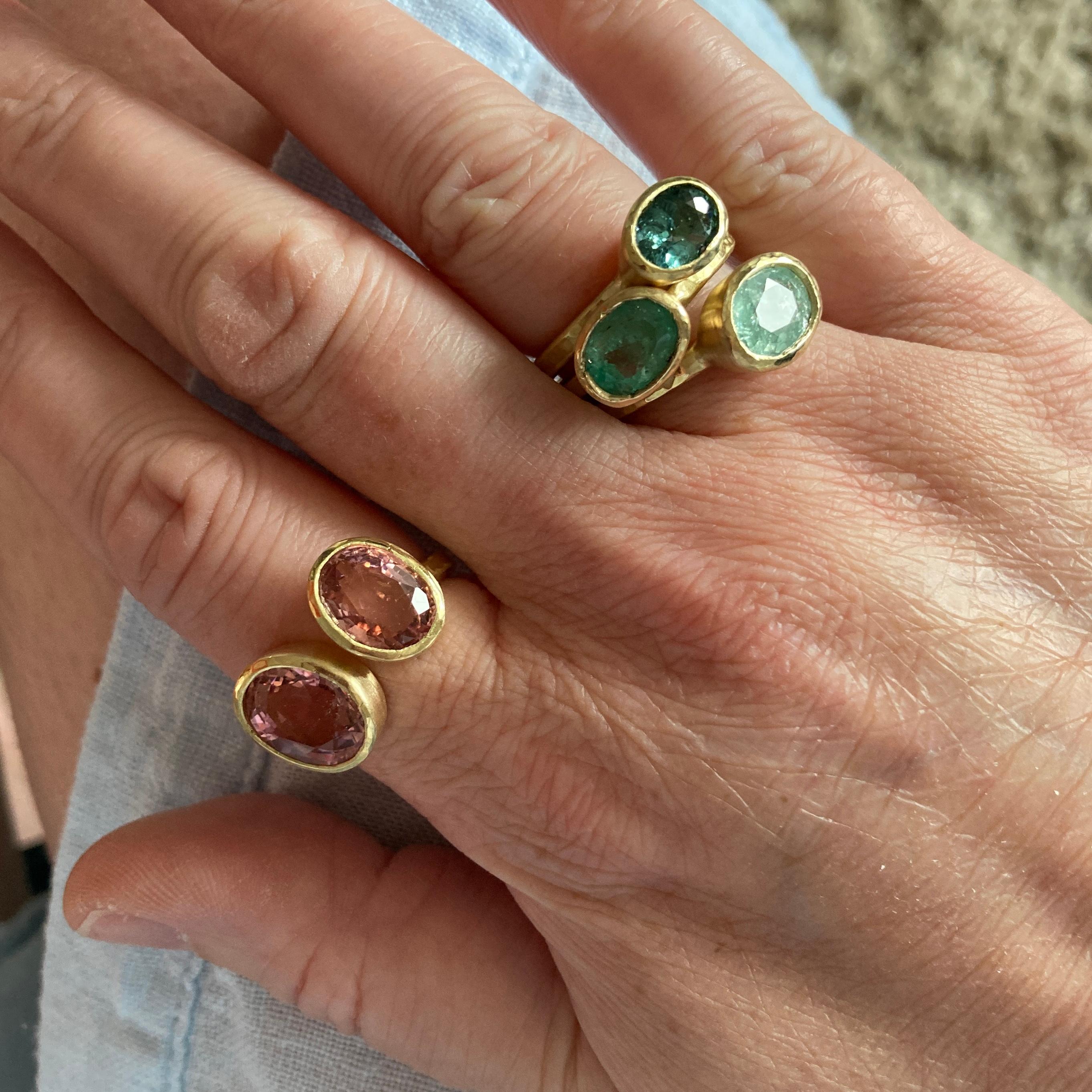 Deborah Murdoch 18 Karat Yellow Gold Oval 1.70 Carat Paraiba Ring For ...