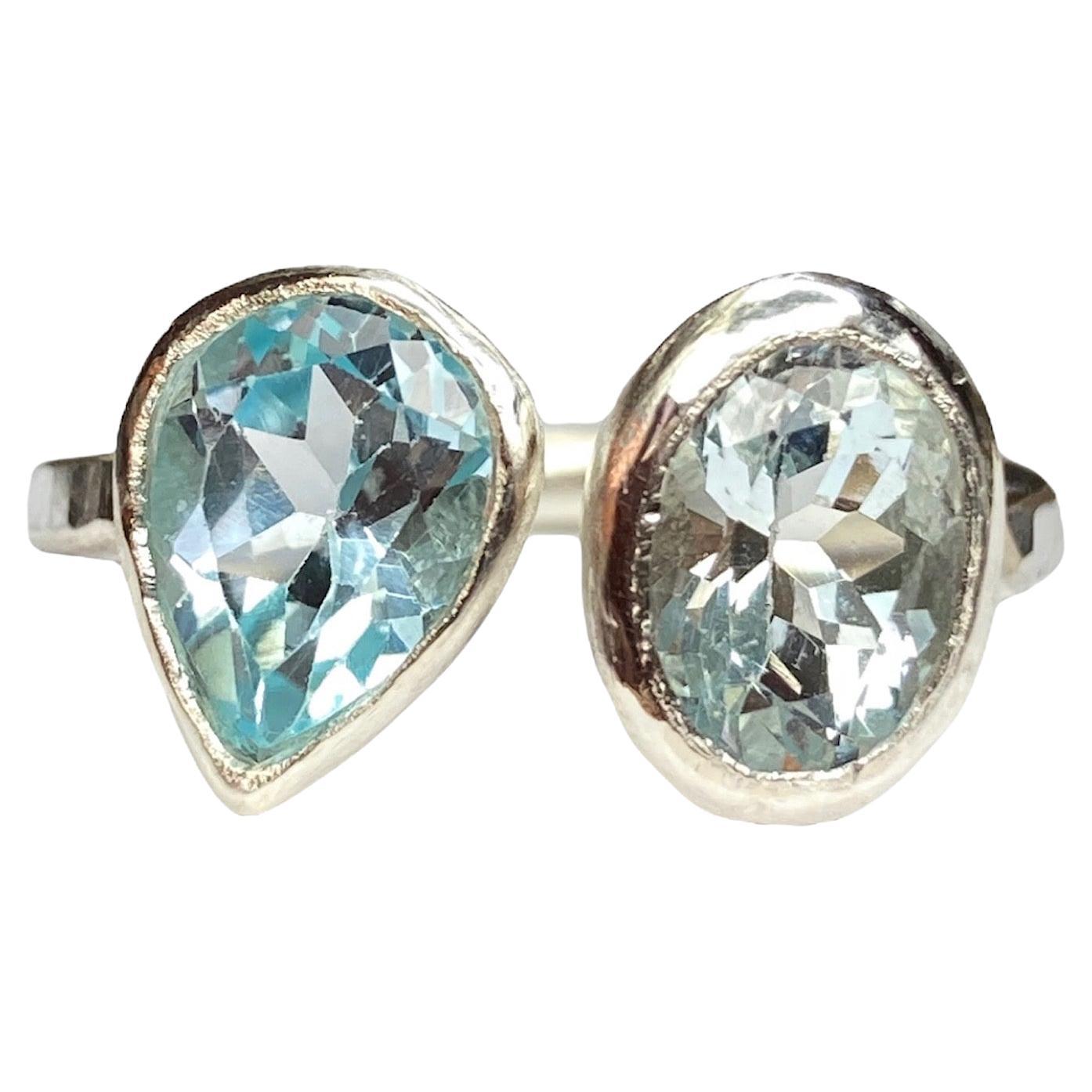 Betony Vernon "Double Sphere Dumortierite Massage Ring" Sterling Silver ...