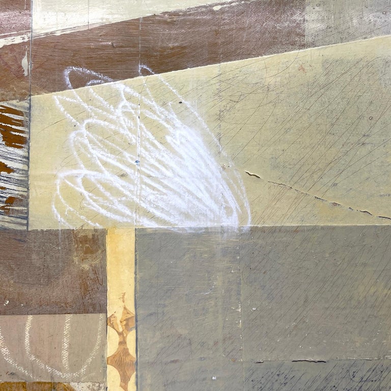 Deborah T. Colter - Cardboard Sea - abstract white yellow grey orange ...