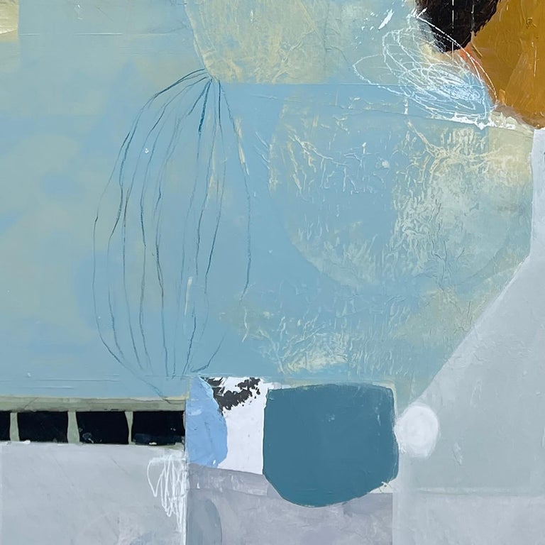 Deborah T. Colter - Nearly weightless - abstract blue white yellow ...