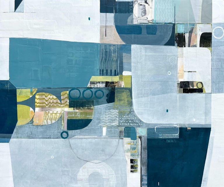 Deborah T. Colter - Rings of Illusion - abstract blue white green ...