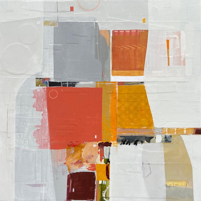 Deborah T. Colter - Undaunted - abstract white brown red orange ...