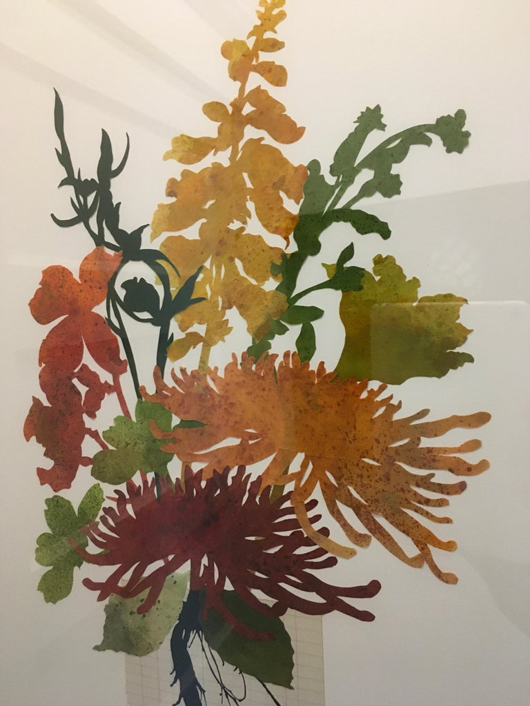 Deborah Weiss - Blooms + Stems 10, Botanical Artwork, Collage, Work on ...