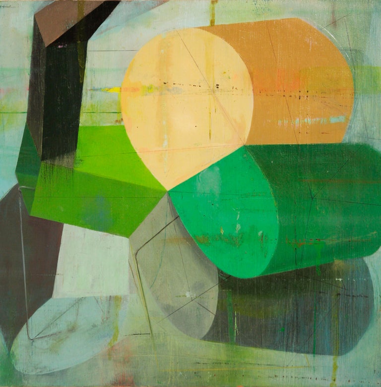 Deborah Zlotsky - Deborah Zlotsky "Perpendicularity" -- Small Abstract Oil Painting on Canvas at ...