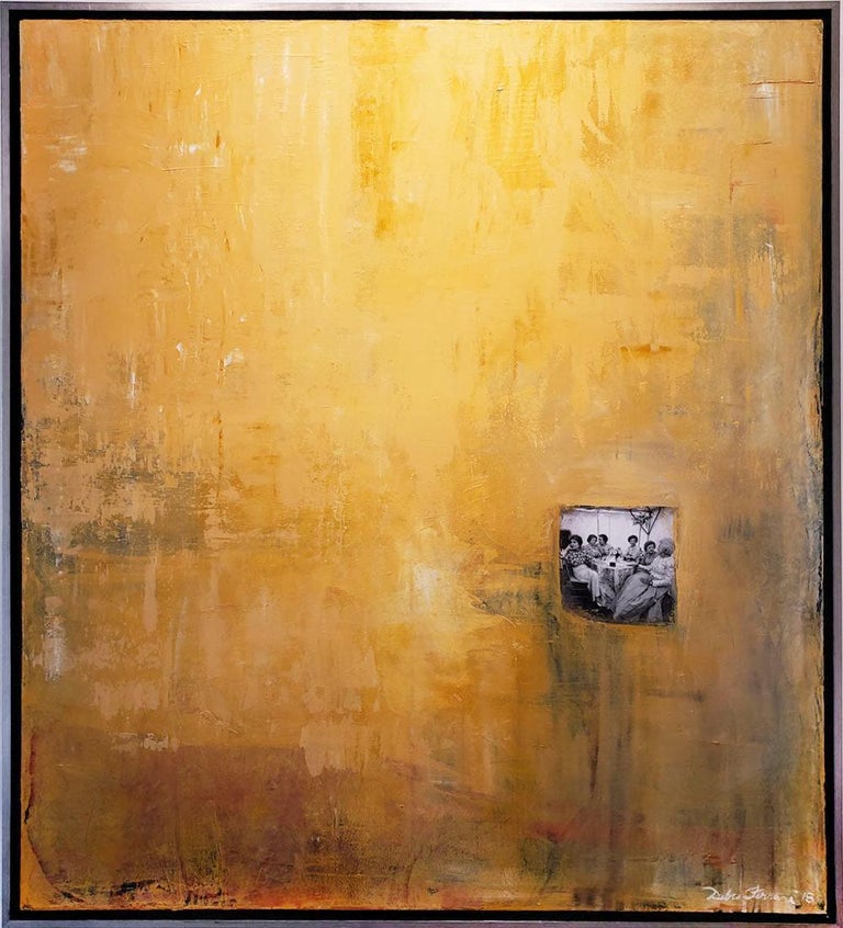 Debra Ferrari - Girl Talk Abstract Mixed Media Oil Painting For Sale at ...