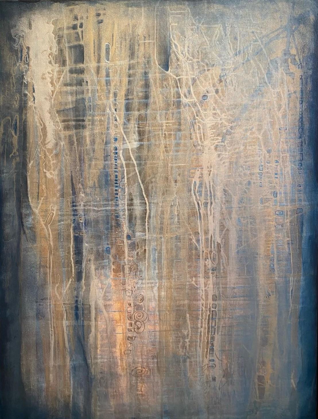 Debra Ferrari - Water and Wind Abstract Landscape Painting By Debra ...