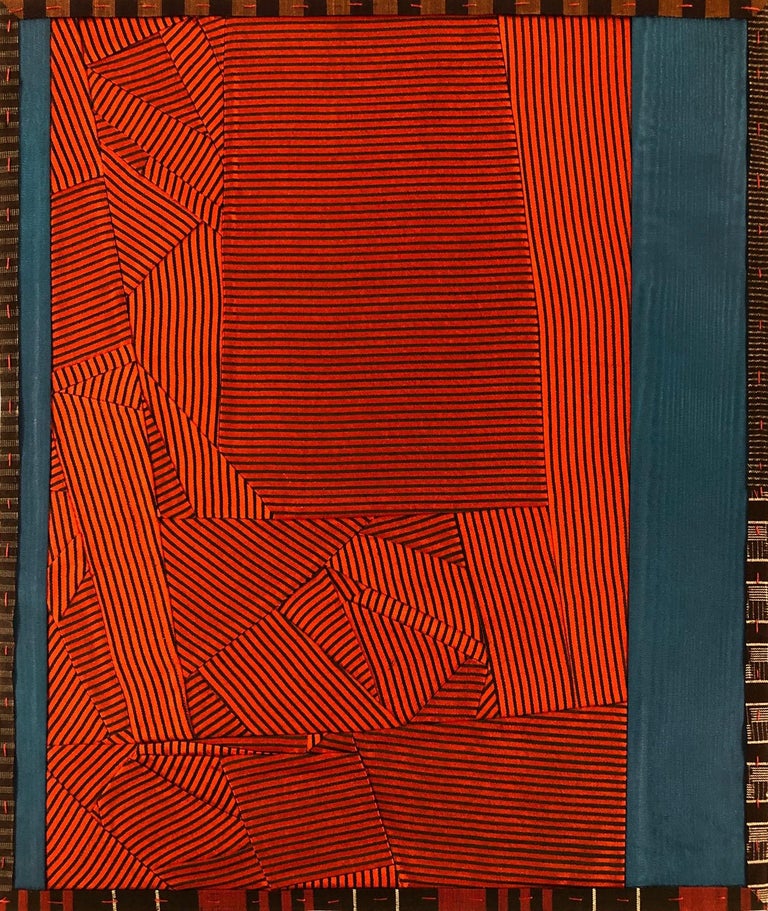 Debra Smith - Debra Smith "Talking Stories 8" -- Abstract Silk Collage ...