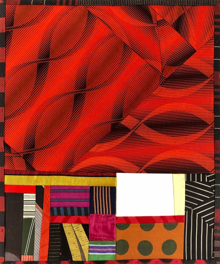 Debra Smith - Debra Smith "Talking Stories 9" -- Abstract Silk Collage ...