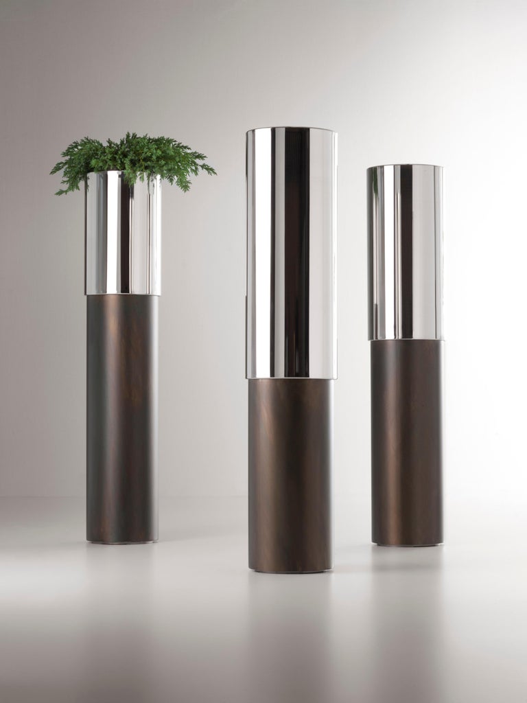 DeCastelli Phil 62 Cachepot in Stainless Steel by Johannes Klein For ...
