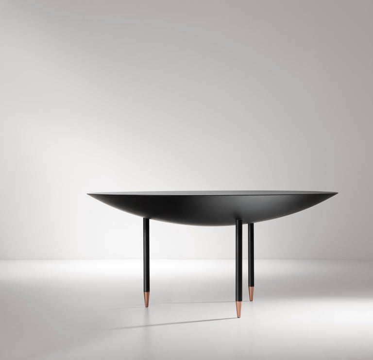 DeCastelli Roma 137 Table in Stainless Steel with Copper Feet by ...