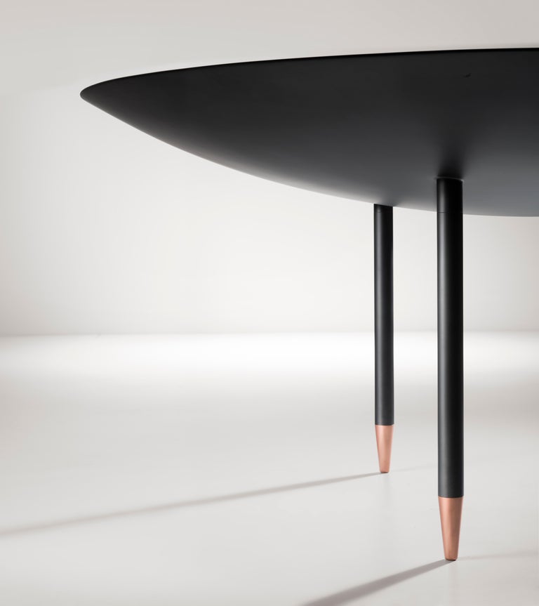 DeCastelli Roma 137 Table in Stainless Steel with Copper Feet by ...
