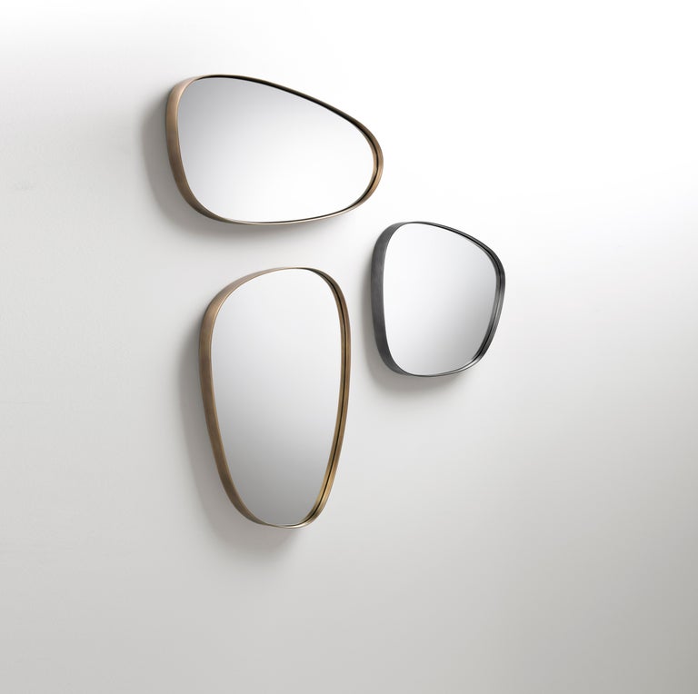 DeCastelli Syro 80 Mirror in Brass Frame by Emilio Nanni For Sale at ...