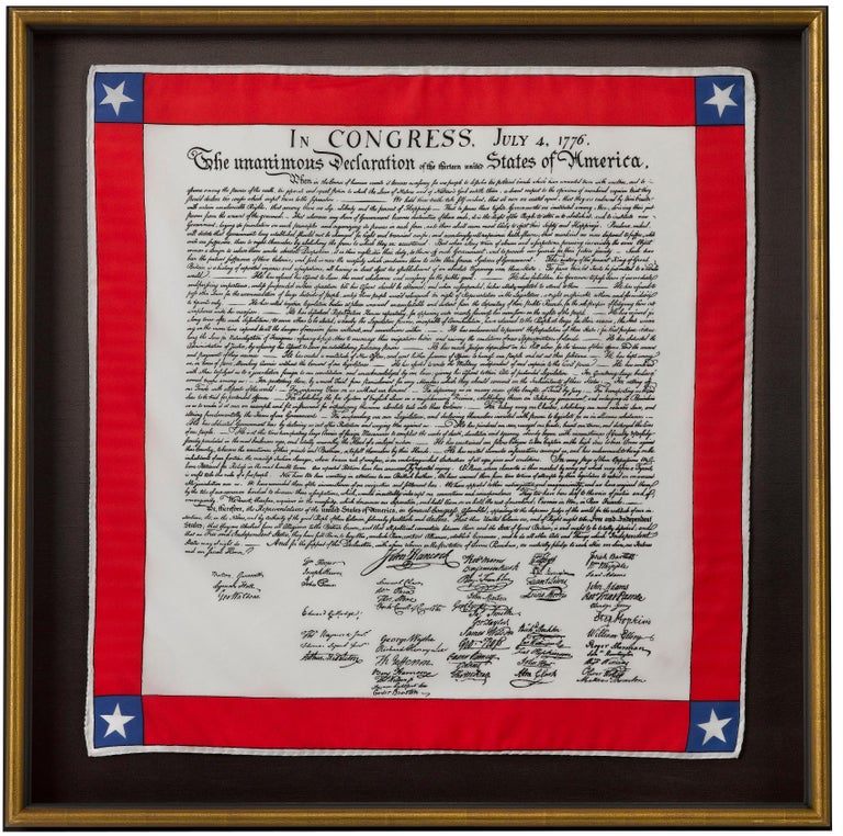 Declaration of Independence Printed Scarf For Sale at 1stDibs