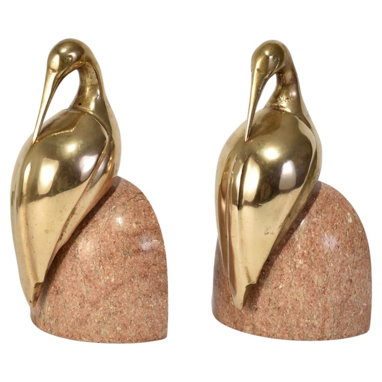 Deco Bird Bookend Set For Sale at 1stDibs