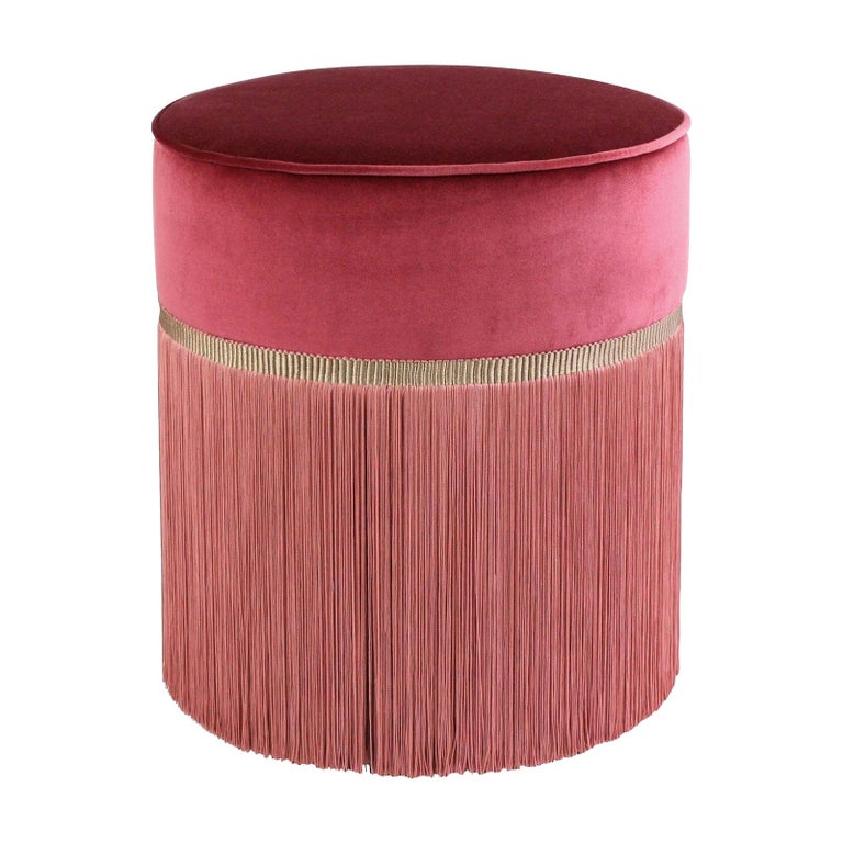Decò Couture Geometric Pink Ottoman For Sale at 1stDibs