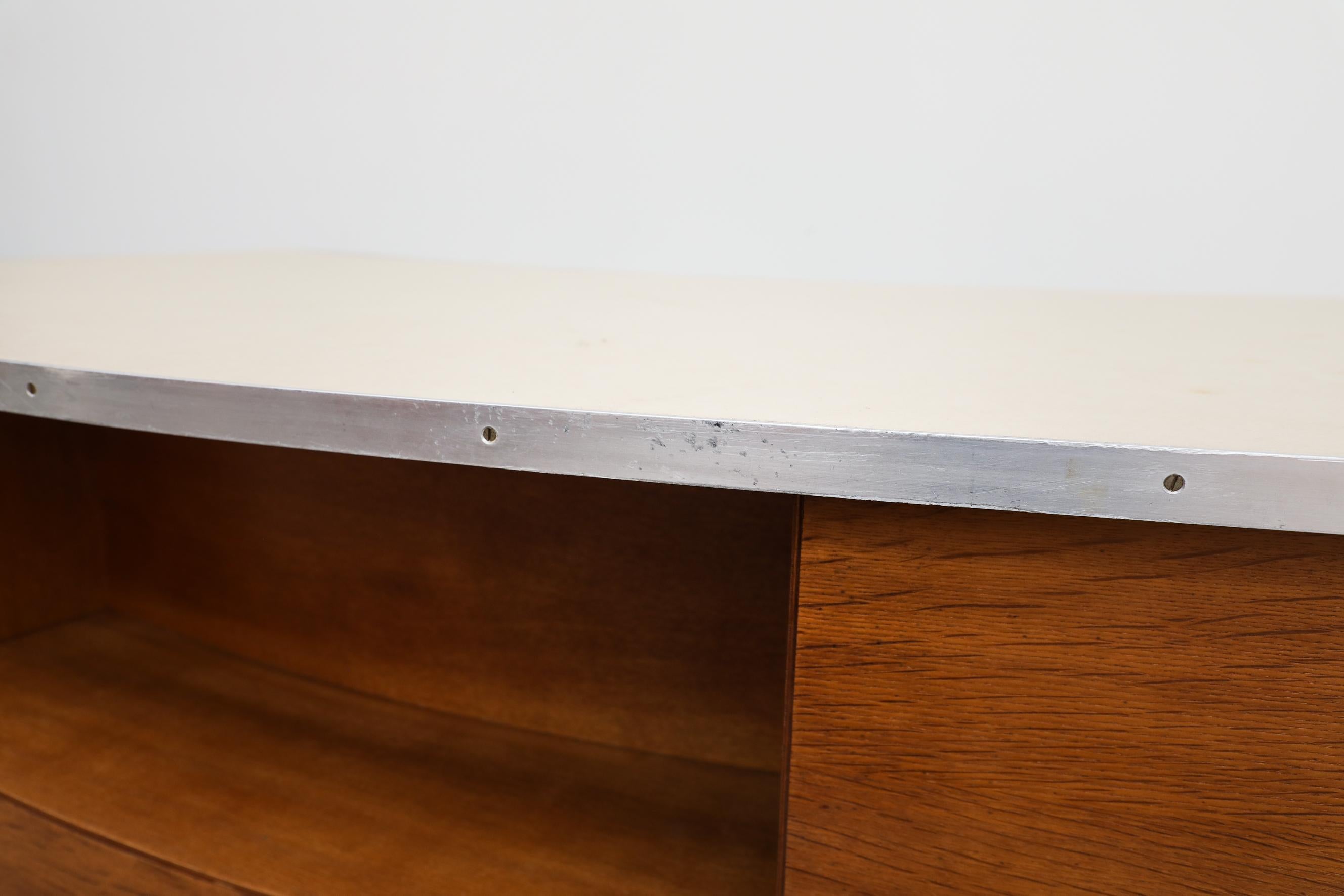 Deco Curved Executive Desk with Inset Shelf and Laminate Top at 1stDibs ...