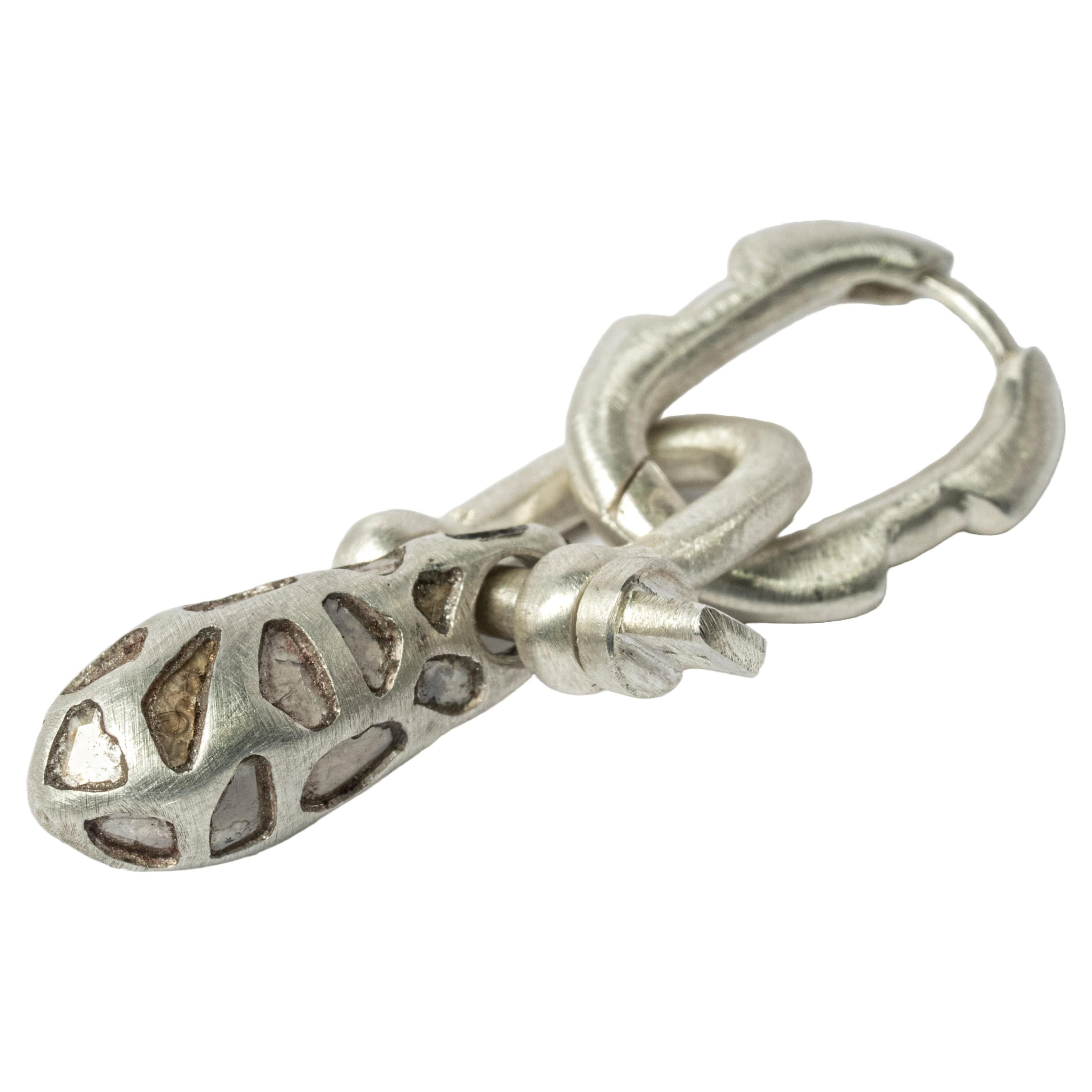 Deco Earring (Extra Small Link, Chrysalis Charm Var., Mega Pavé, MA+DIA ...