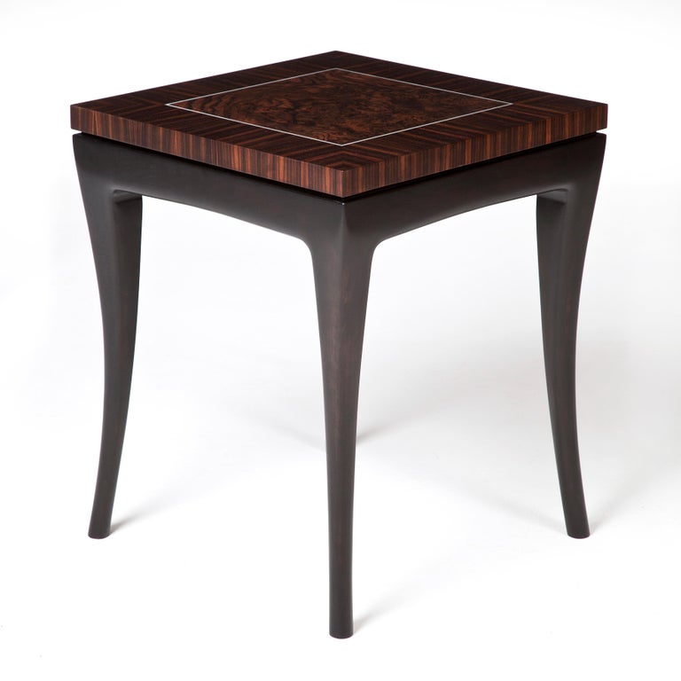 Deco-Inspired, Macassar Ebony Side Table For Sale at 1stdibs
