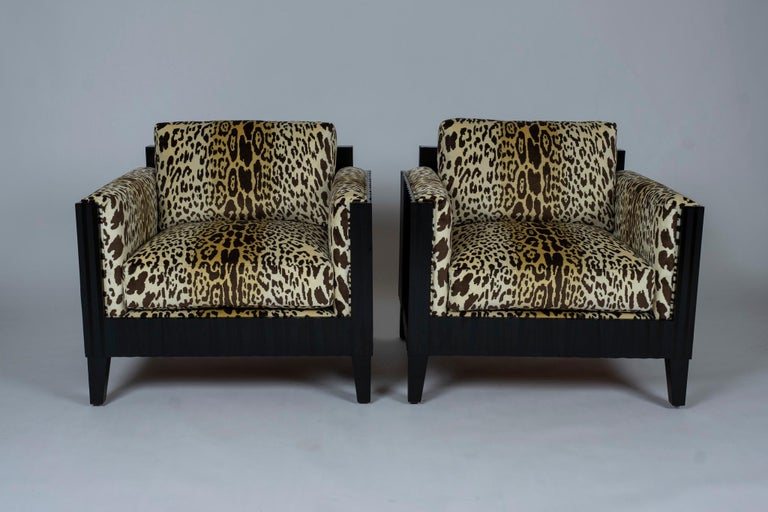 Deco Leopard Club Chairs at 1stDibs | leopard lounge chicago