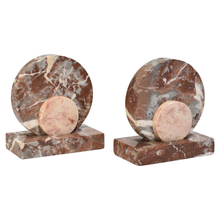 Deco Marble Bookend Set For Sale at 1stDibs