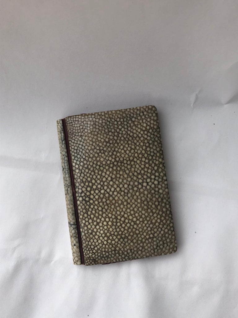 Pale Green Shagreen Art Deco Cigarette Case and Shagreen Card Case For ...