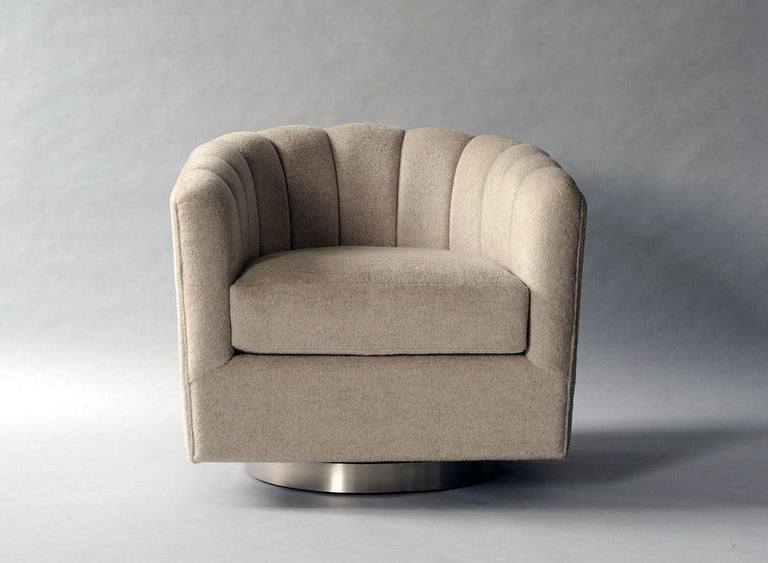 Deco Side Chair by DeMuro Das with Swivel Base in Brass For Sale at 1stDibs