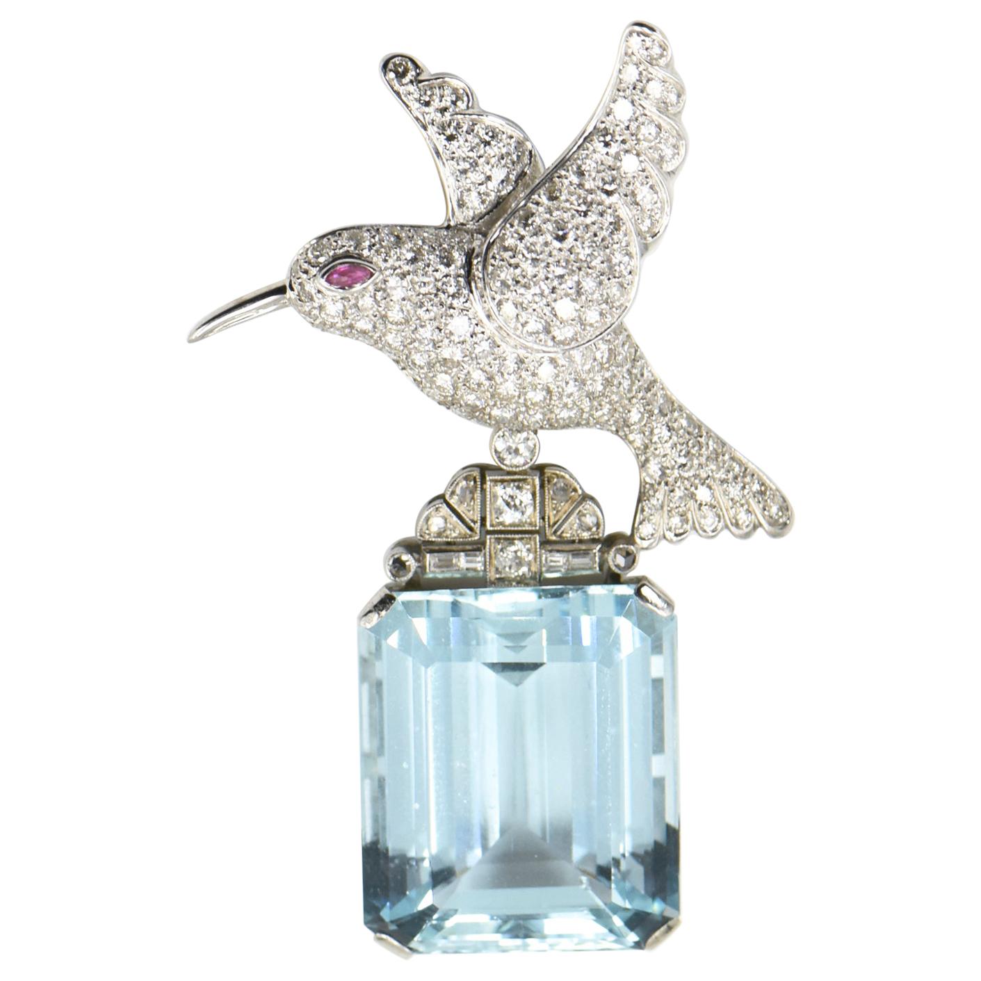 Schlumberger Bird on a Rock Peridot Brooch at 1stDibs | schlumberger ...