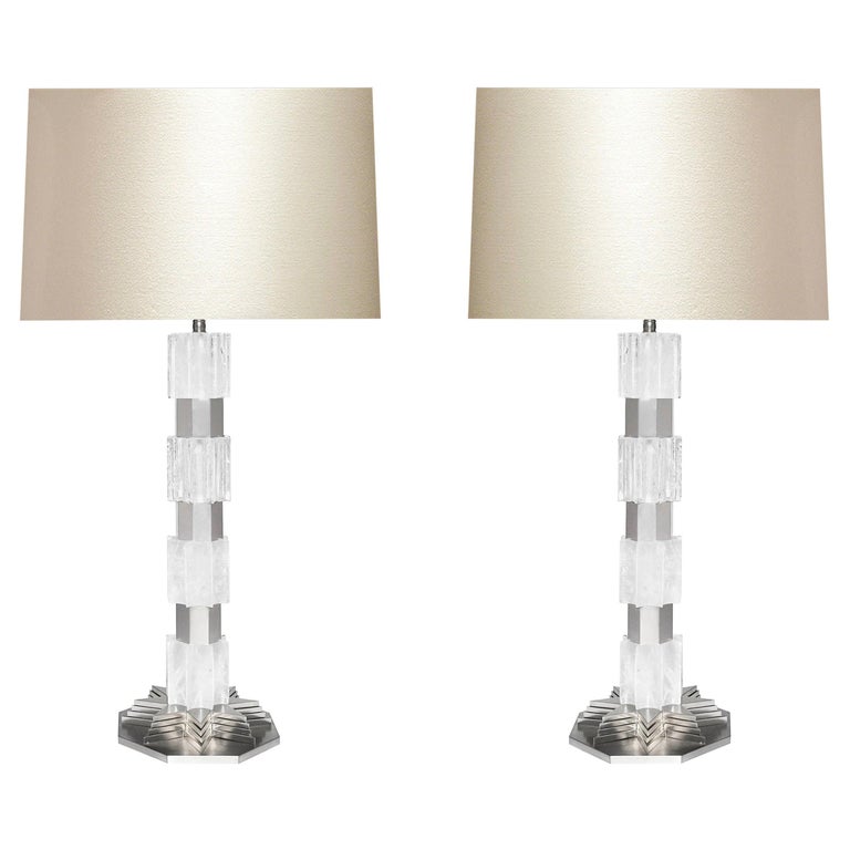 Deco Style Rock Crystal Lamps by Phoenix For Sale at 1stDibs